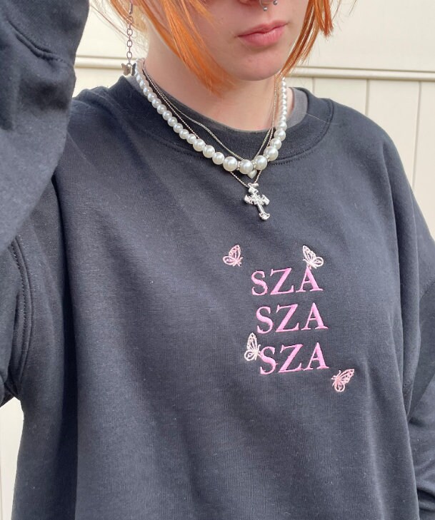 SZA Butterfly Crewneck Sweater Embroidered Sweater SZA - Etsy
