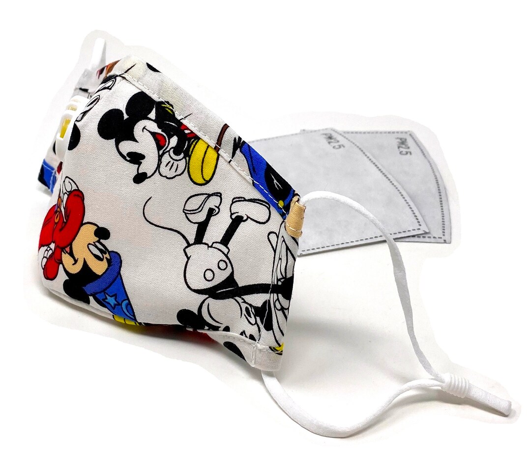 Mickey Through the Years Face Mask for Adults and Kids - 3 Layer Cotton ...