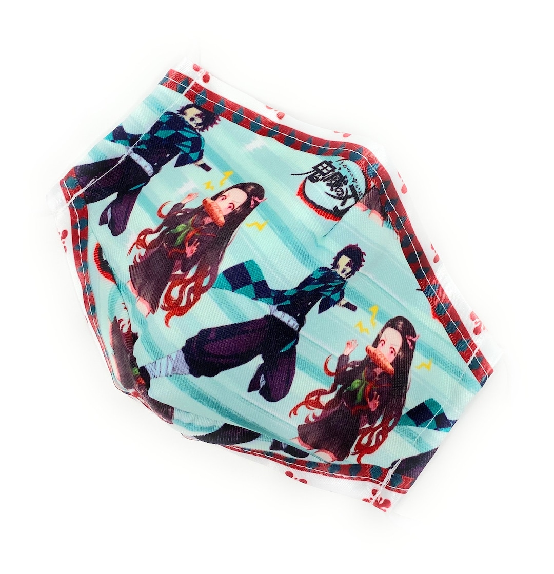 Tanjiro Nezuko Face Mask for Kids and Adults With Nose Clip - 3D Fit ...
