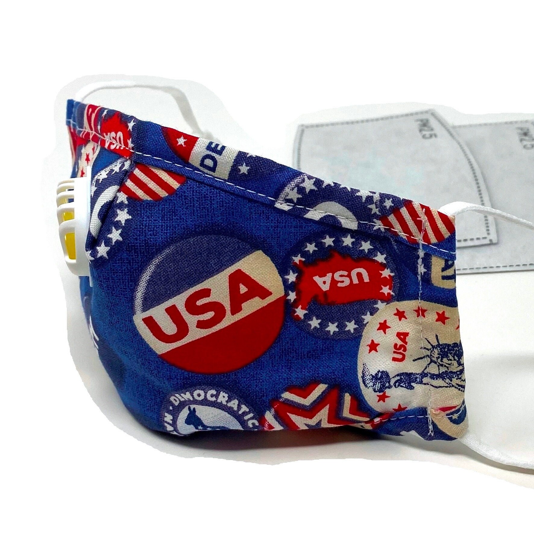 Maskara by Bengc Democrat Vote Blue Patriotic Dogs Adult Face Mask ...