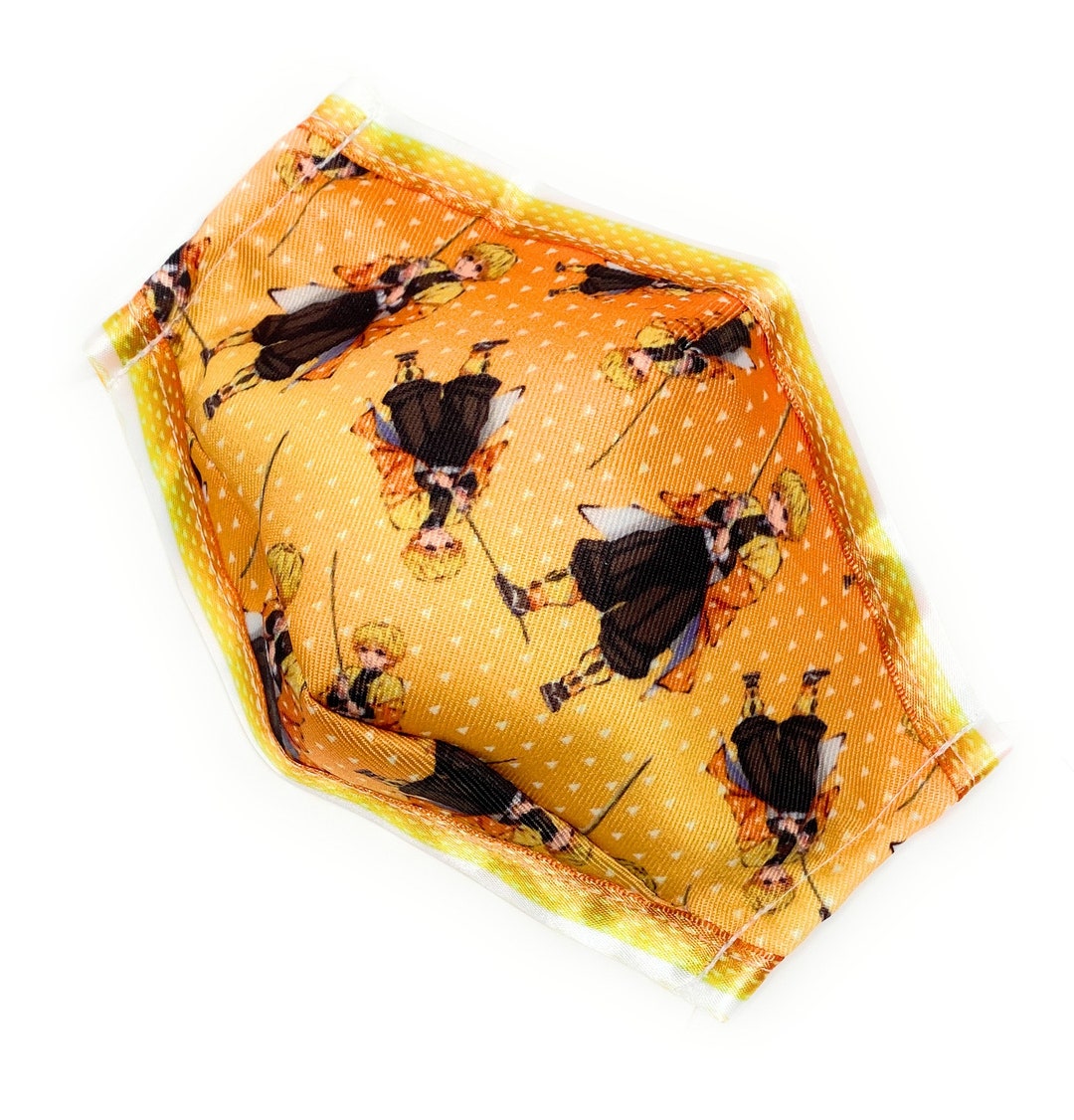 Zenitsu Orange Ombre Urokomon Slayer Face Mask for Kids and Adults 3D ...