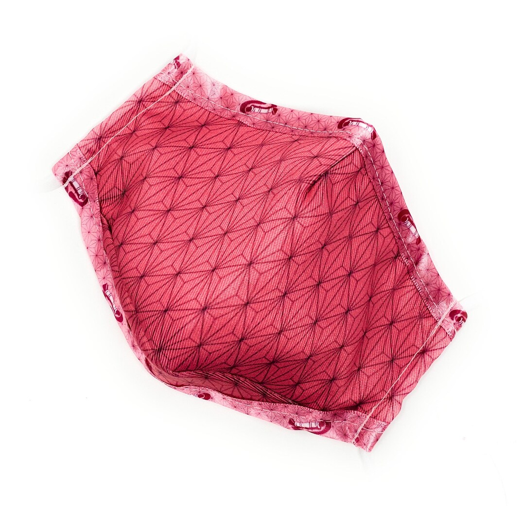 Nezuko Asanoha Face Mask: Pink Ombre Japanese Anime Cotton Mask - Etsy