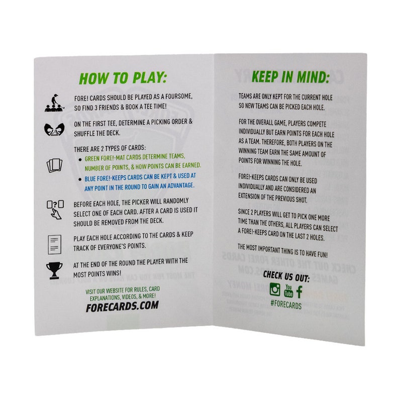 Fore Cards On-course Golf Game - Etsy Australia
