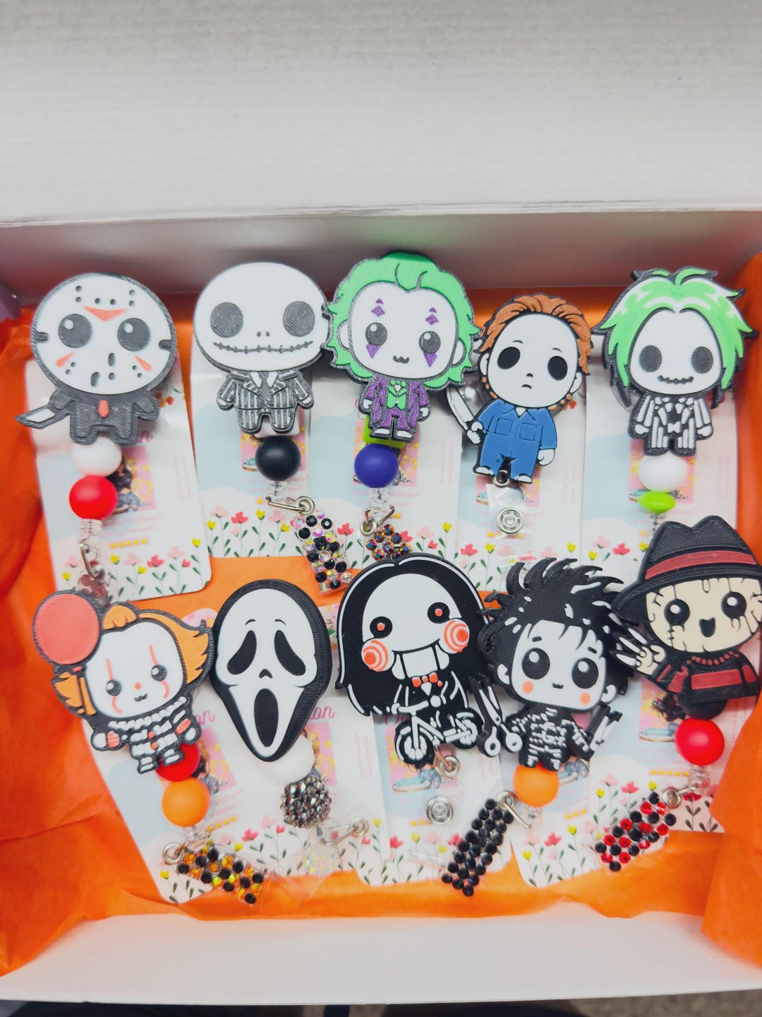 Horror Badge Reels | 3D Printed Halloween ID Holders| Scary Badge Reels ...