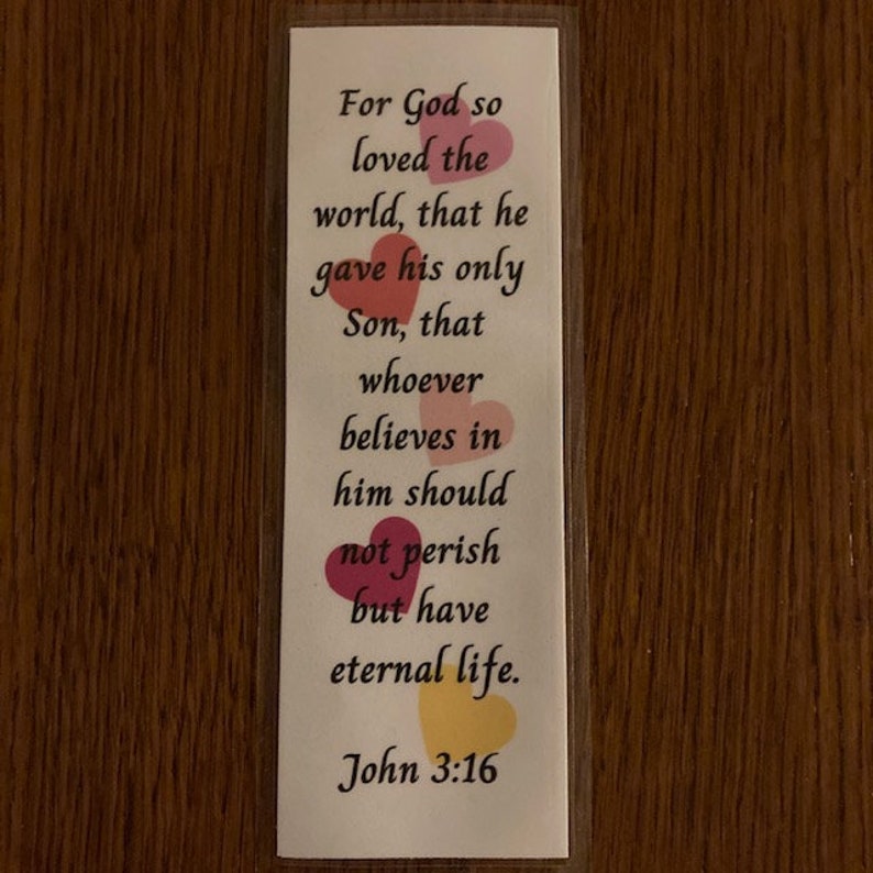 Laminated, Name, Bible Verse, Personalizable, Custom Valentine's Day ...