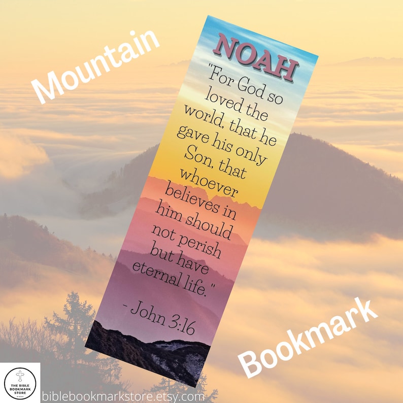 Laminated Name Bible Verse Personalizable Custom Mountain Bookmark laminated-name-bible-verse-personalizable-custom-mountain-bookmark
