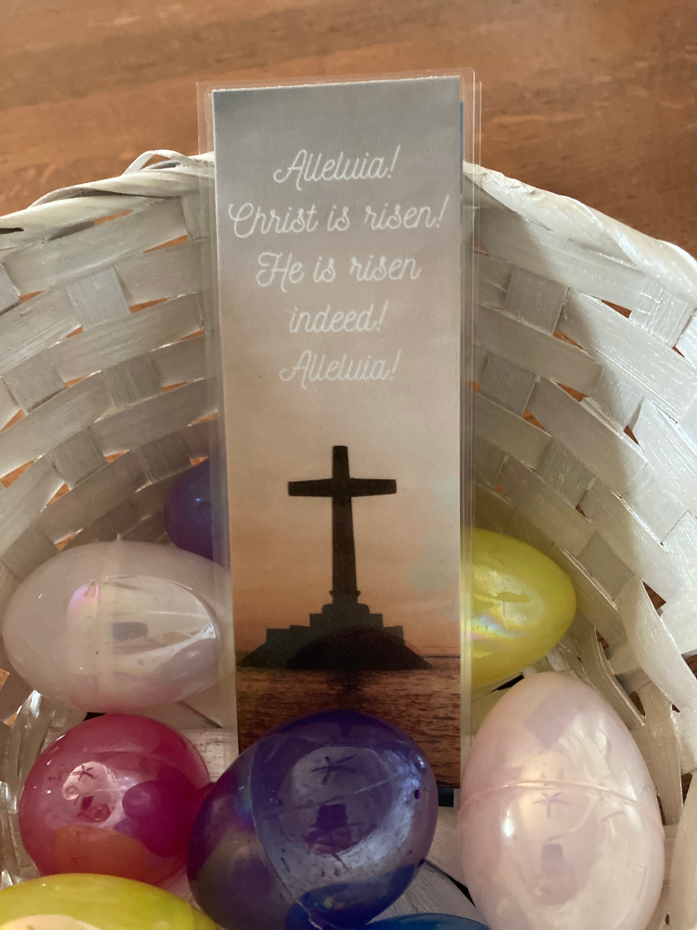 Laminated, Bible Verse Easter - Cross Bookmark - Etsy