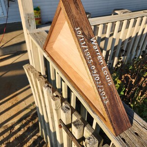 Personalized Memorial Flag Display Case: Solid Oak or Cedar Wood - Etsy