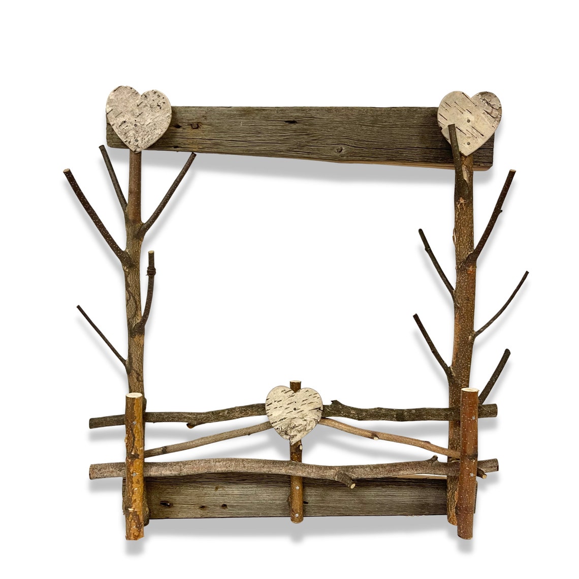 Birch Branch Frame Year-round Rustic Display Centerpiece - Etsy