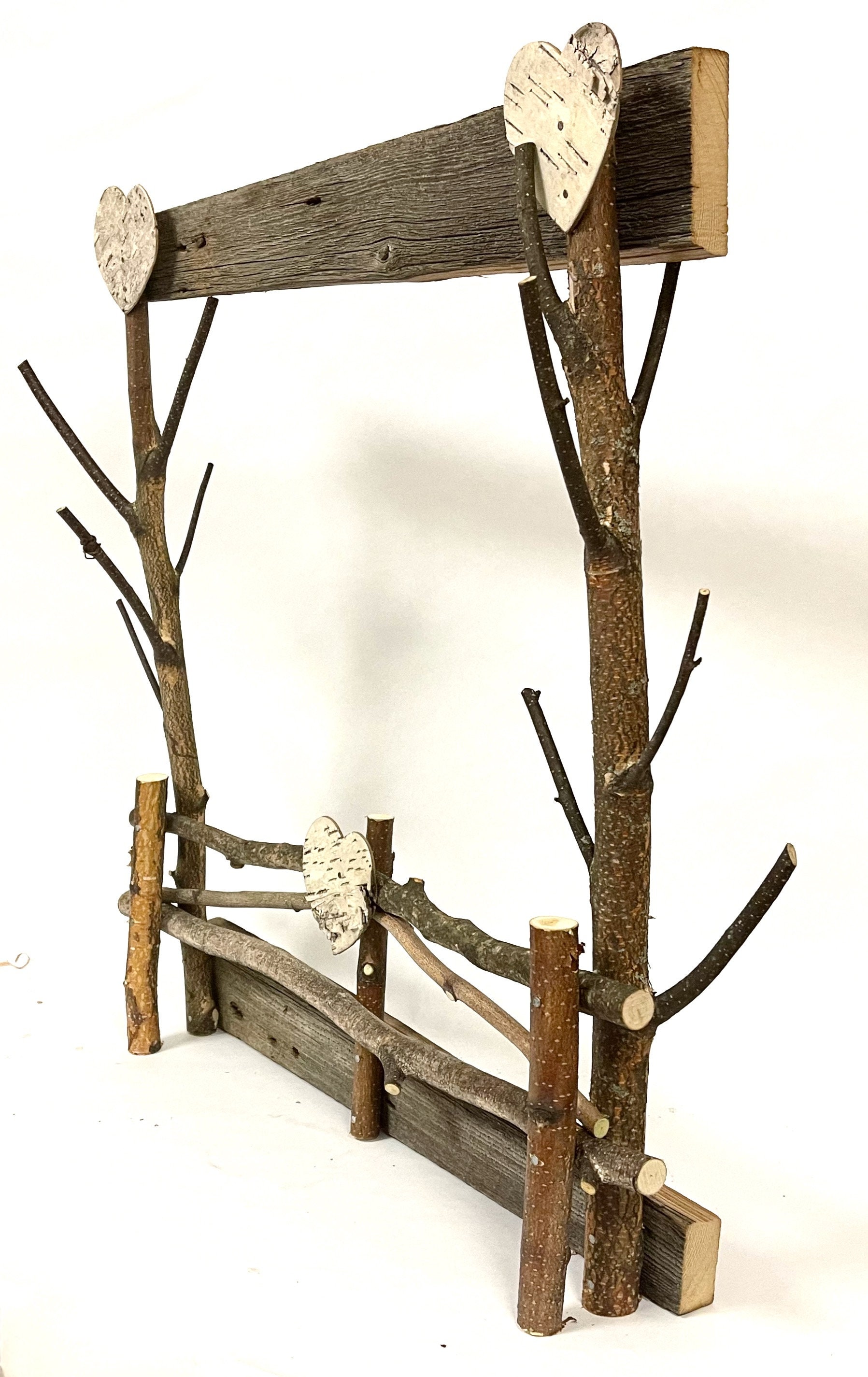 Birch Branch Frame Year-round Rustic Display Centerpiece - Etsy