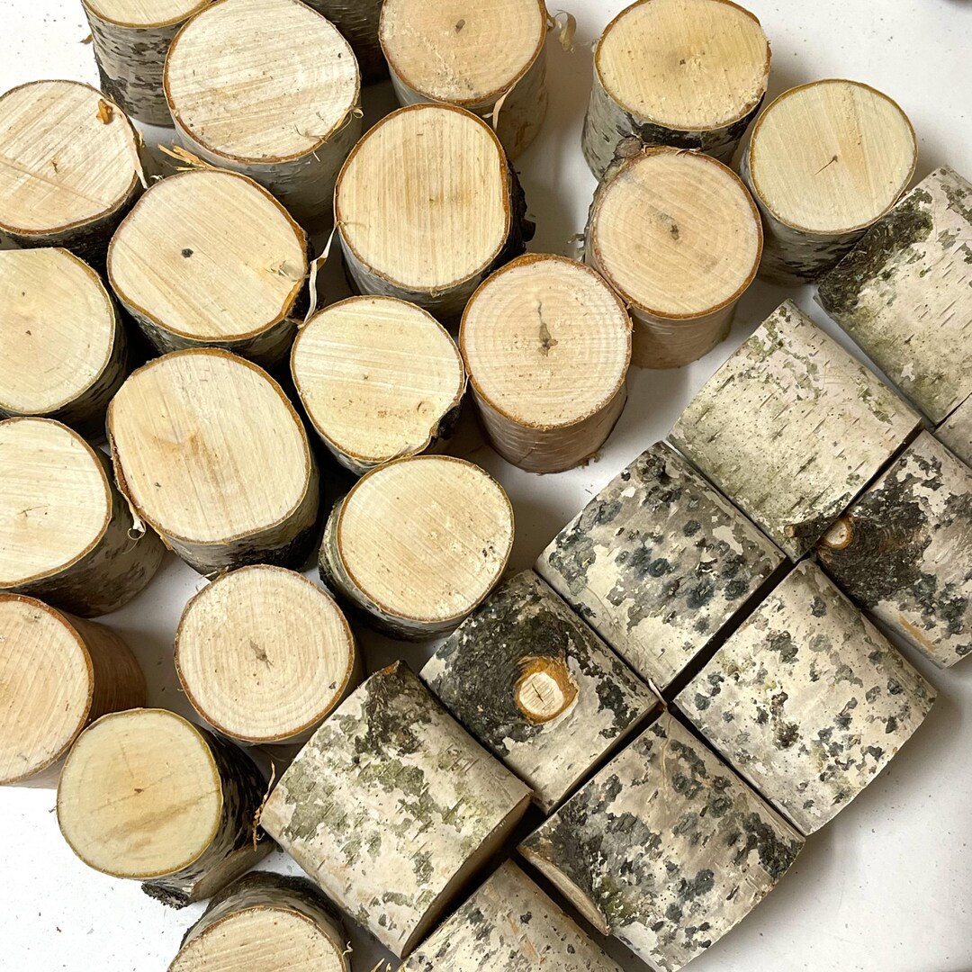 15 Birch Wood Bases, 1.5" X 1.5", Sustainably Harvested in New ...