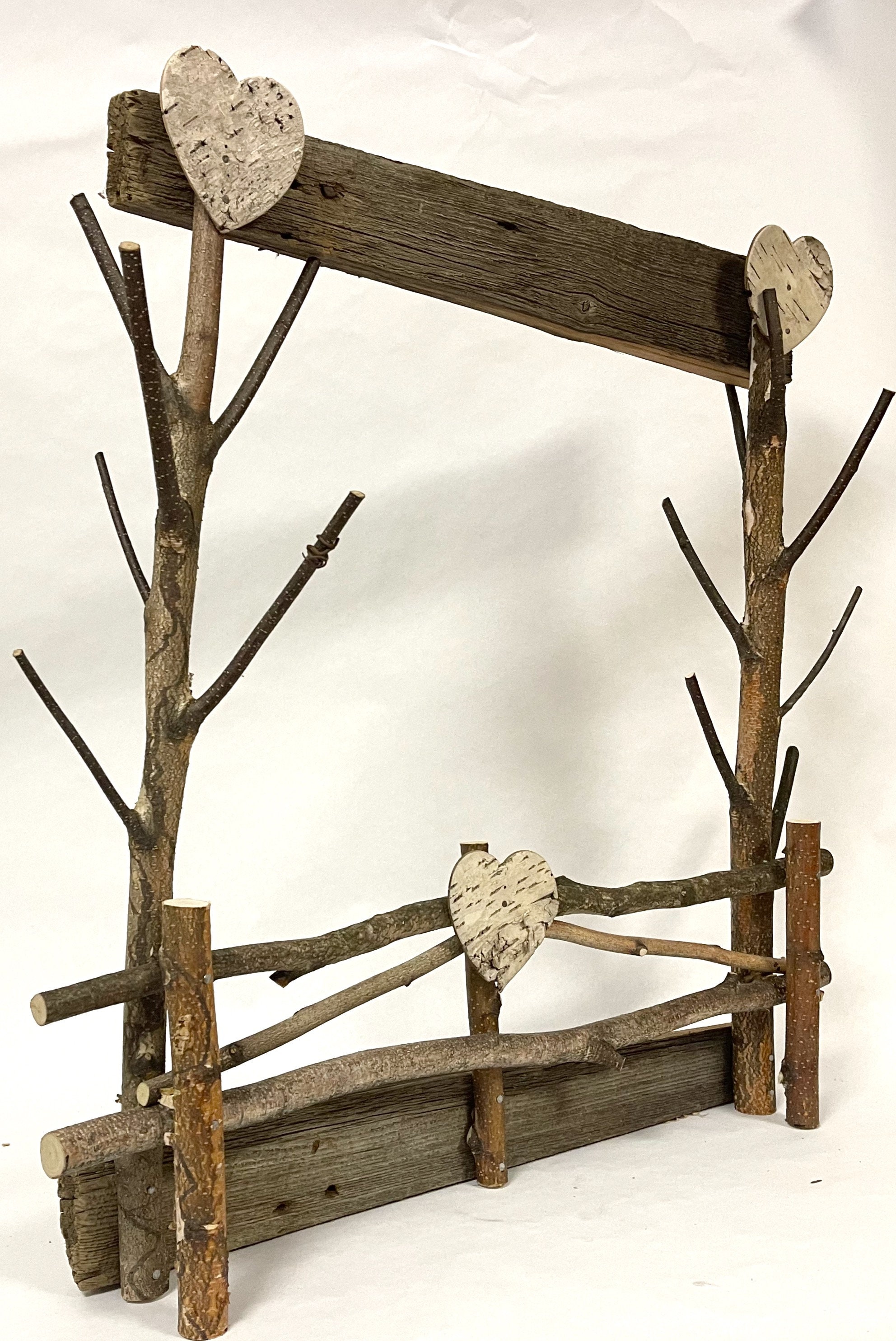 Birch Branch Frame Year-round Rustic Display Centerpiece - Etsy