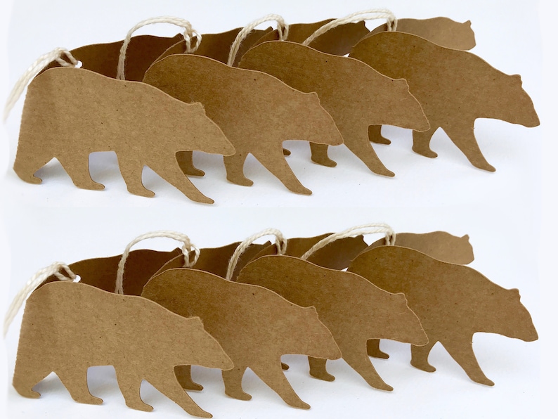 Kraft Bear Gift Tags: Folding Card Style, Set of 8 - Etsy
