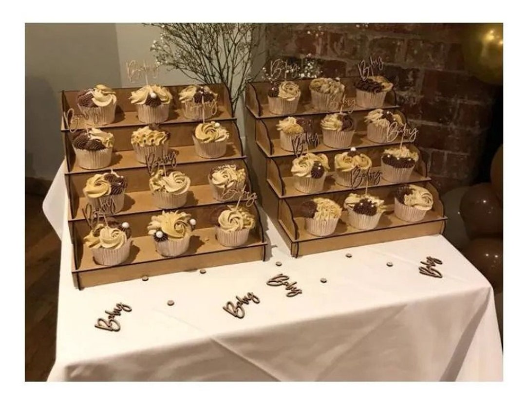 Two X 4 Tier Display Stand With Low Back for Cakes / Craft Fairs - Etsy