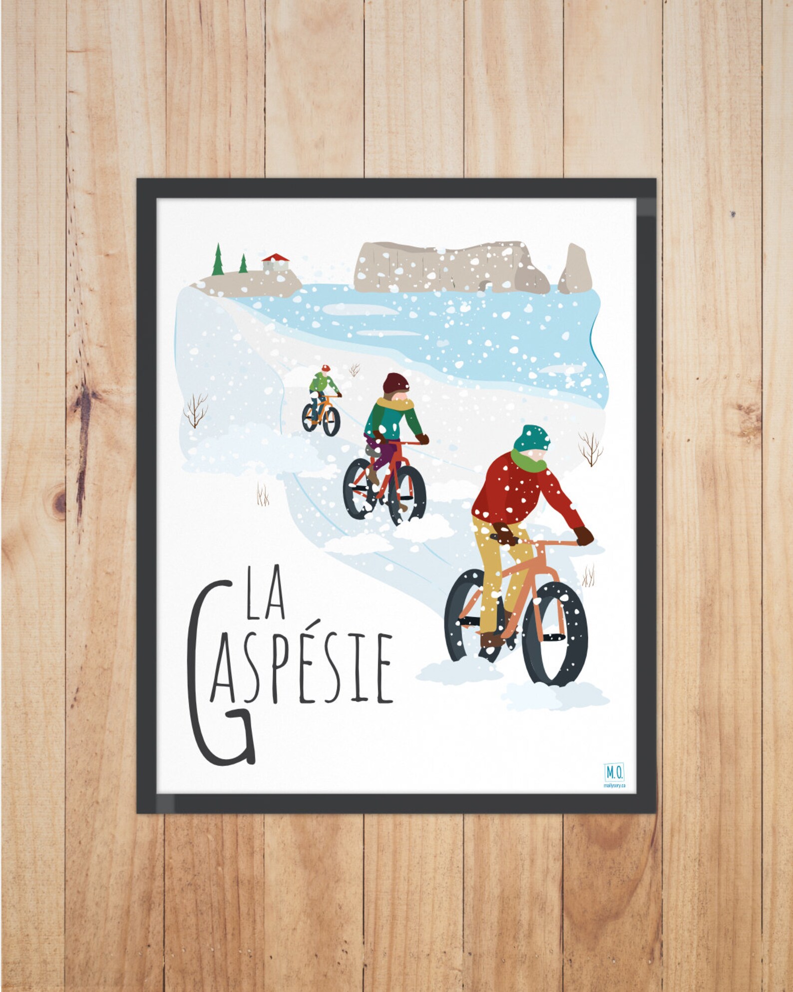 8x10'' Poster Quebec, Illustration La Gaspésie (winter) - Etsy