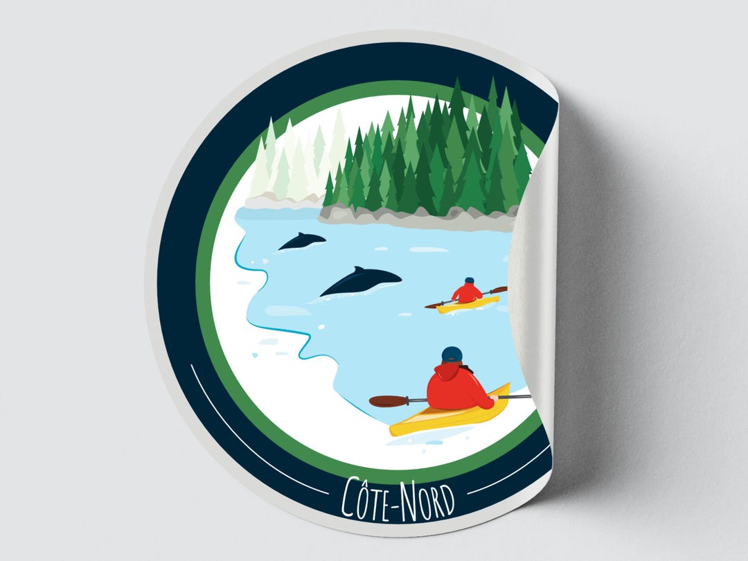 Quebec Sticker - Côte-nord (kayak) - Etsy