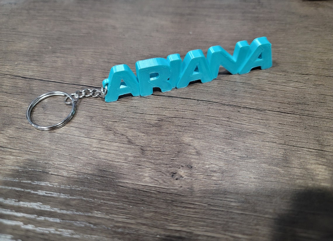 Personalized Keychain 3D Printed Keyring Custom Name - Etsy