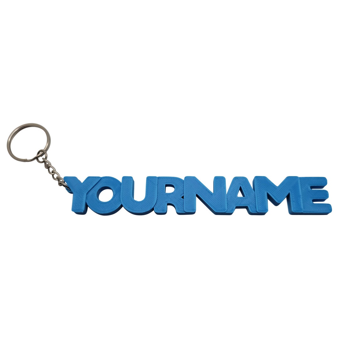 Personalized Keychain, 3D Printed Keyring, Custom Name, Personalised ...