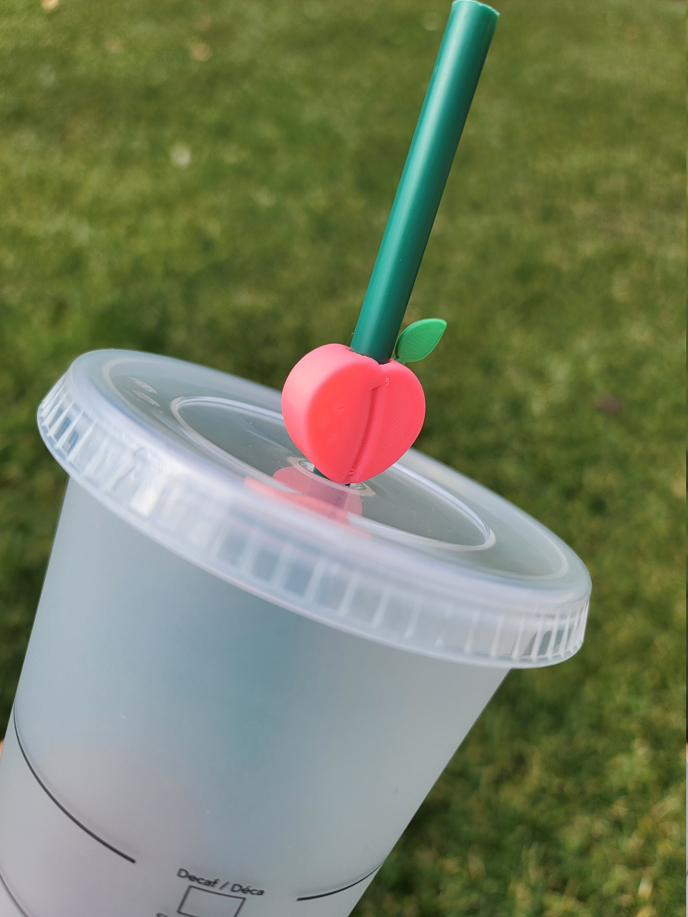 Peach Straw Topper, Straw Charm, Straw Decoration - Etsy