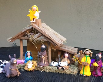 Clay Nativity Set - Etsy