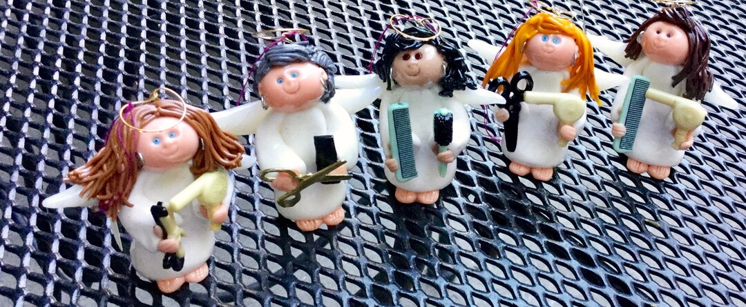 PERSONALIZED, CUSTOM, Clay Angel, Hair Stylist Angel, Hair Dresser ...