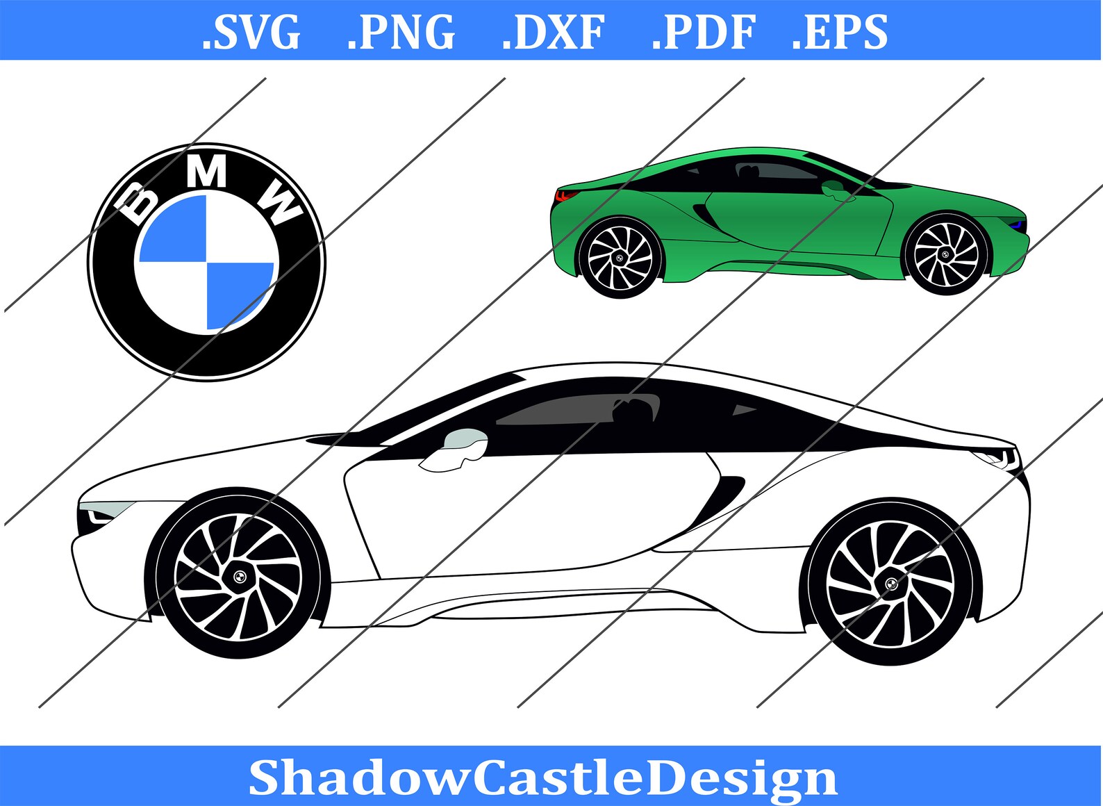 Bmw Car Logo SVG DXF PNG Design Eps Racing Stencil Bundle - Etsy Ireland