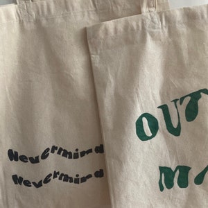 Letter Graphic Shopping Bag / Canvas / Tote Bag / Fabric Bag / Carrier ...