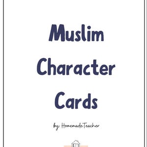 Islamic Character Cards - for Kids - Etsy