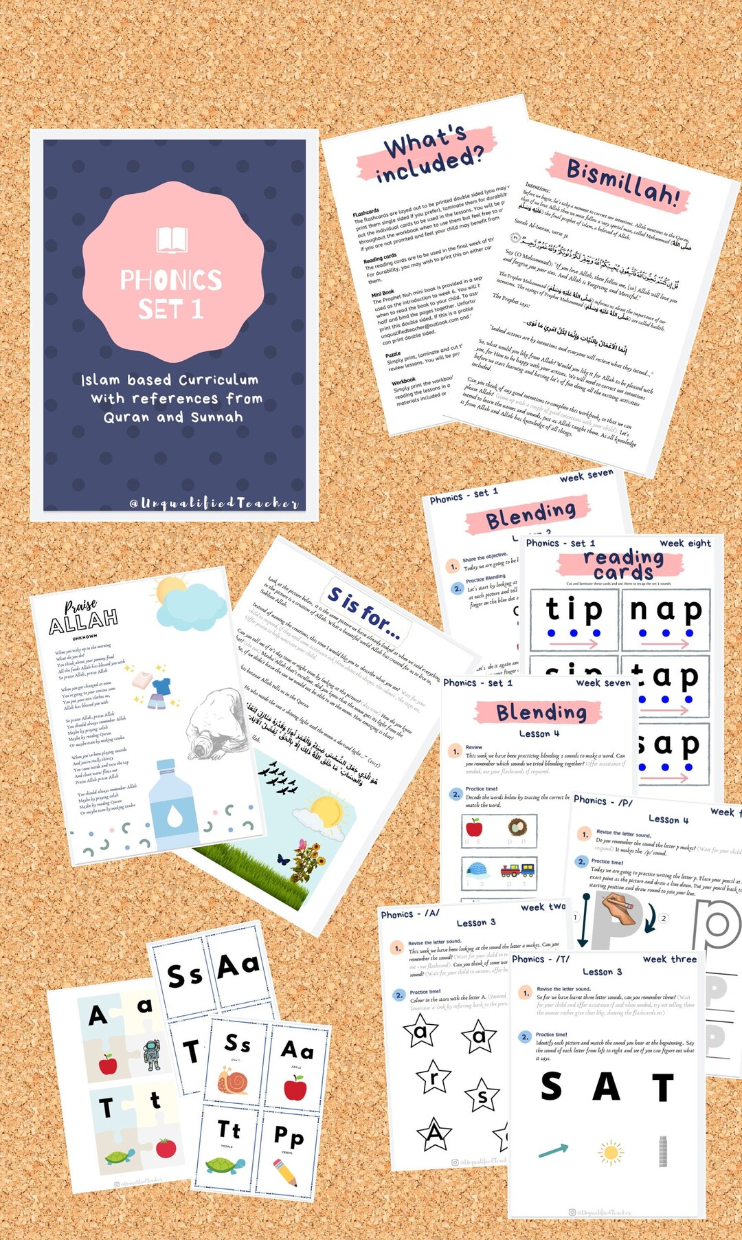 Islamic Based Phonics Set 1 Learning Pack - Etsy