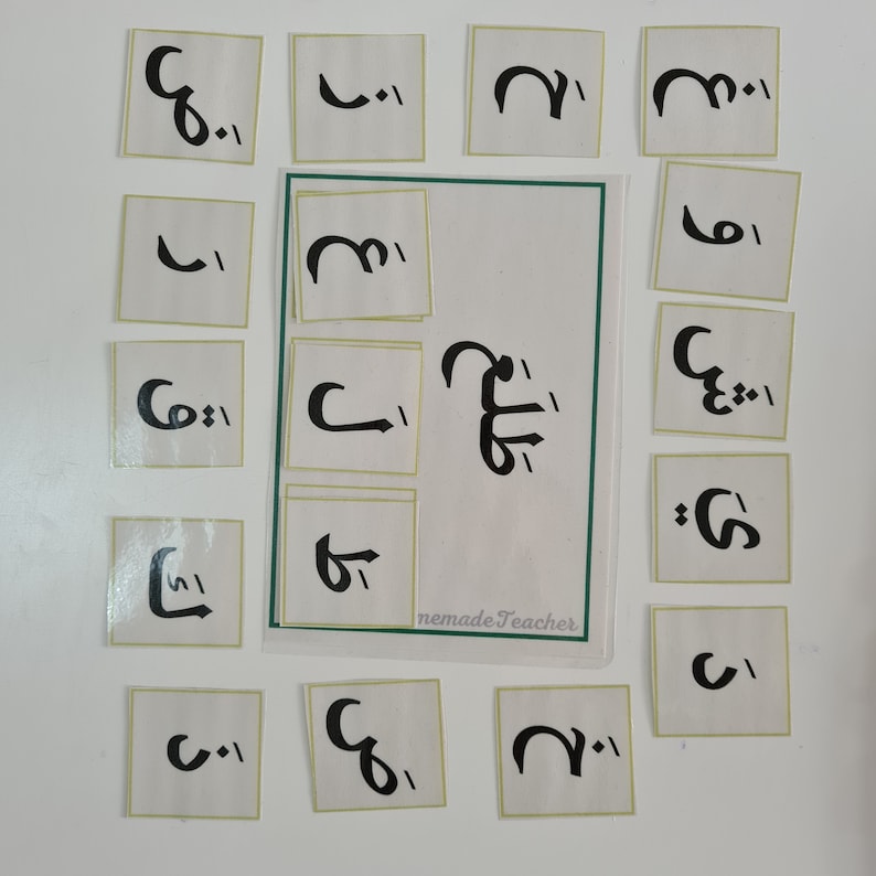 Arabic Alphabet Letter Form Cards, Qaida Level - Etsy