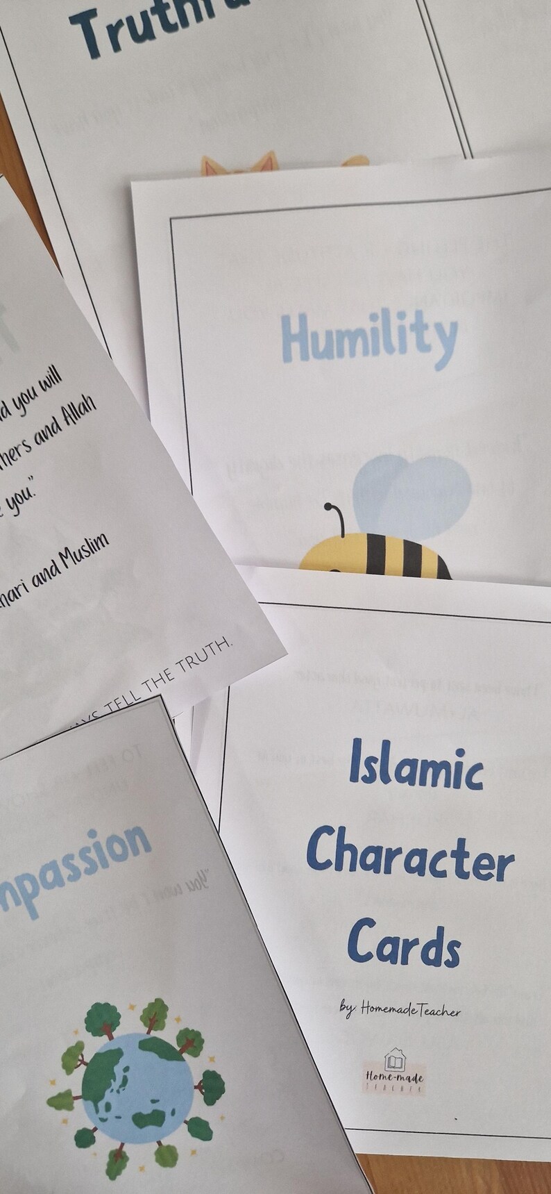 Islamic Character Cards for Kids - Etsy