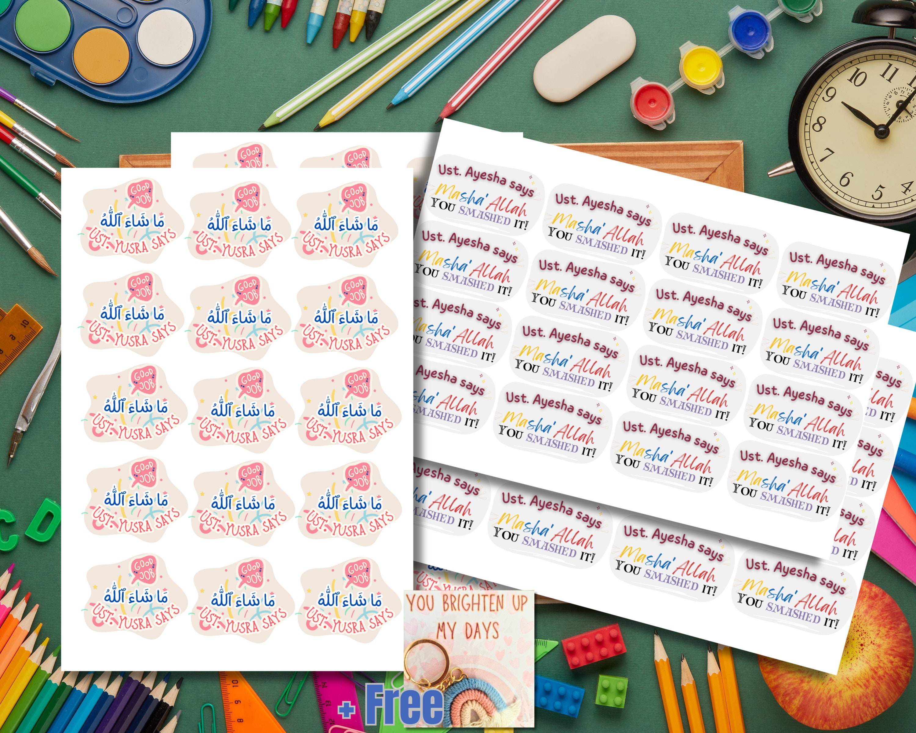 Muslim Reward Stickers Islamic Stickers Islamic School Sticker Sheet ...