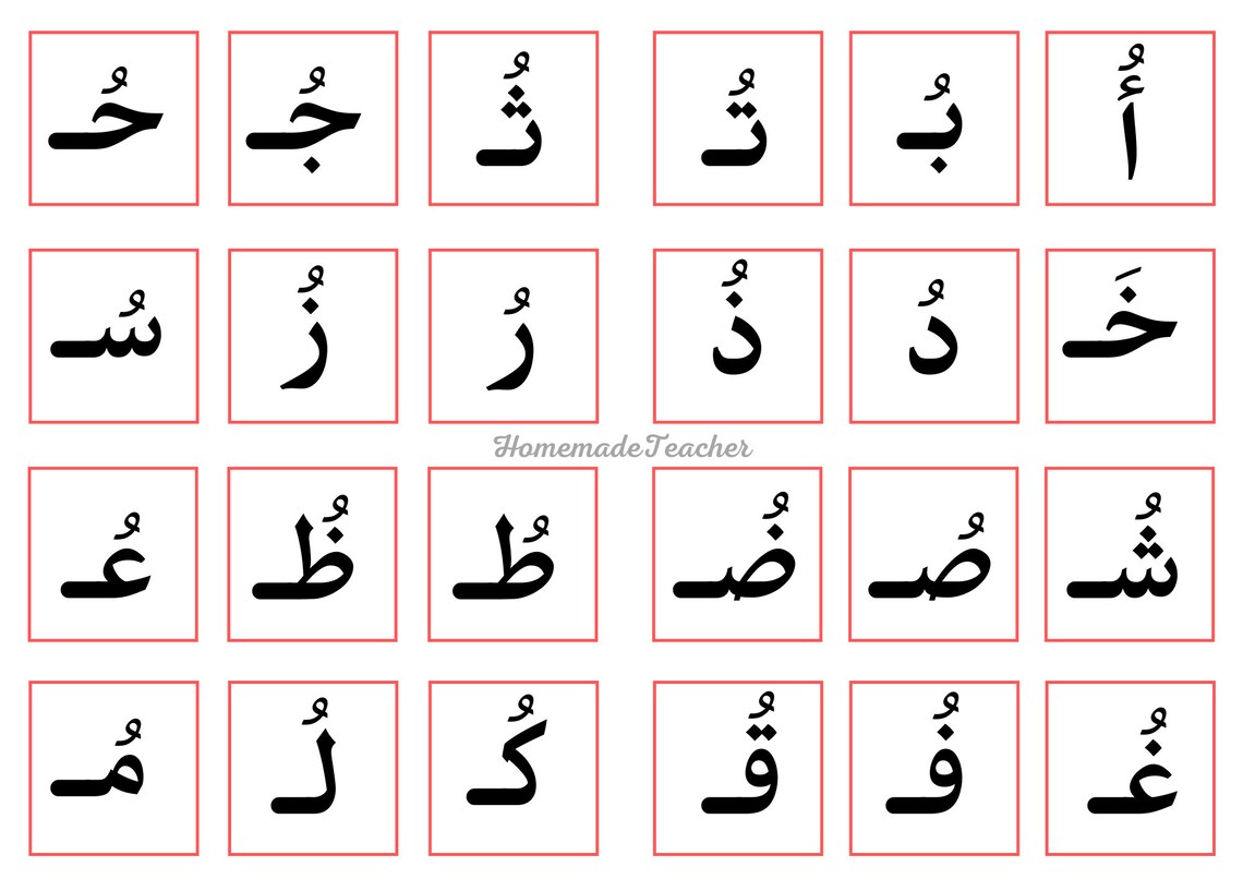 Hands on Qaida Cards for Single Harakat Arabic Alphabet - Etsy