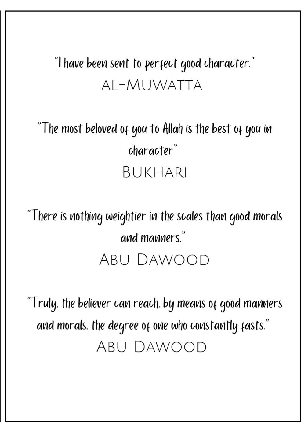 Islamic Character Cards - for Kids - Etsy