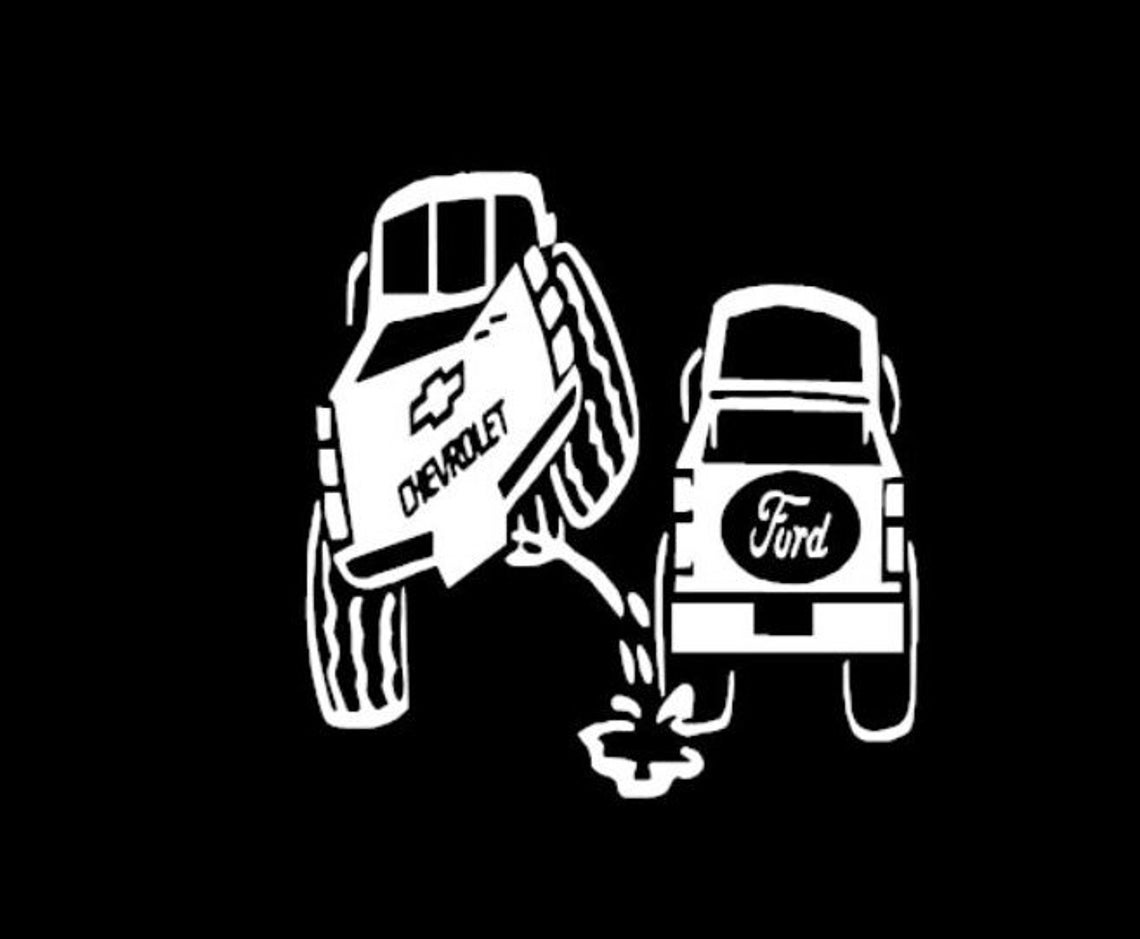 Chevrolet Peeing on Ford, Digital SVG - Etsy