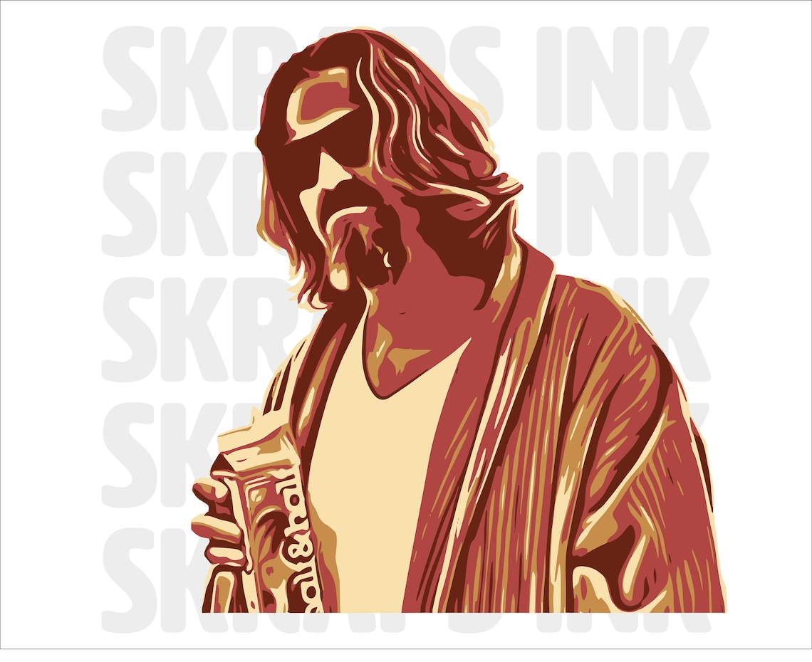 Big Lebowski the Dude SVG PNG AI Instant Digital Download - Etsy Canada