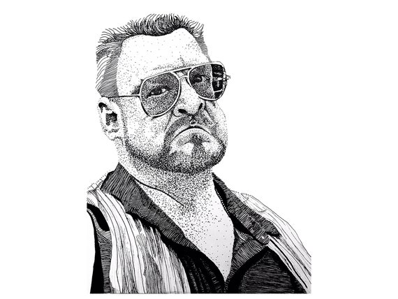 PRINTABLE Walter Sobchak Big Lebowski Art Digital File | Etsy