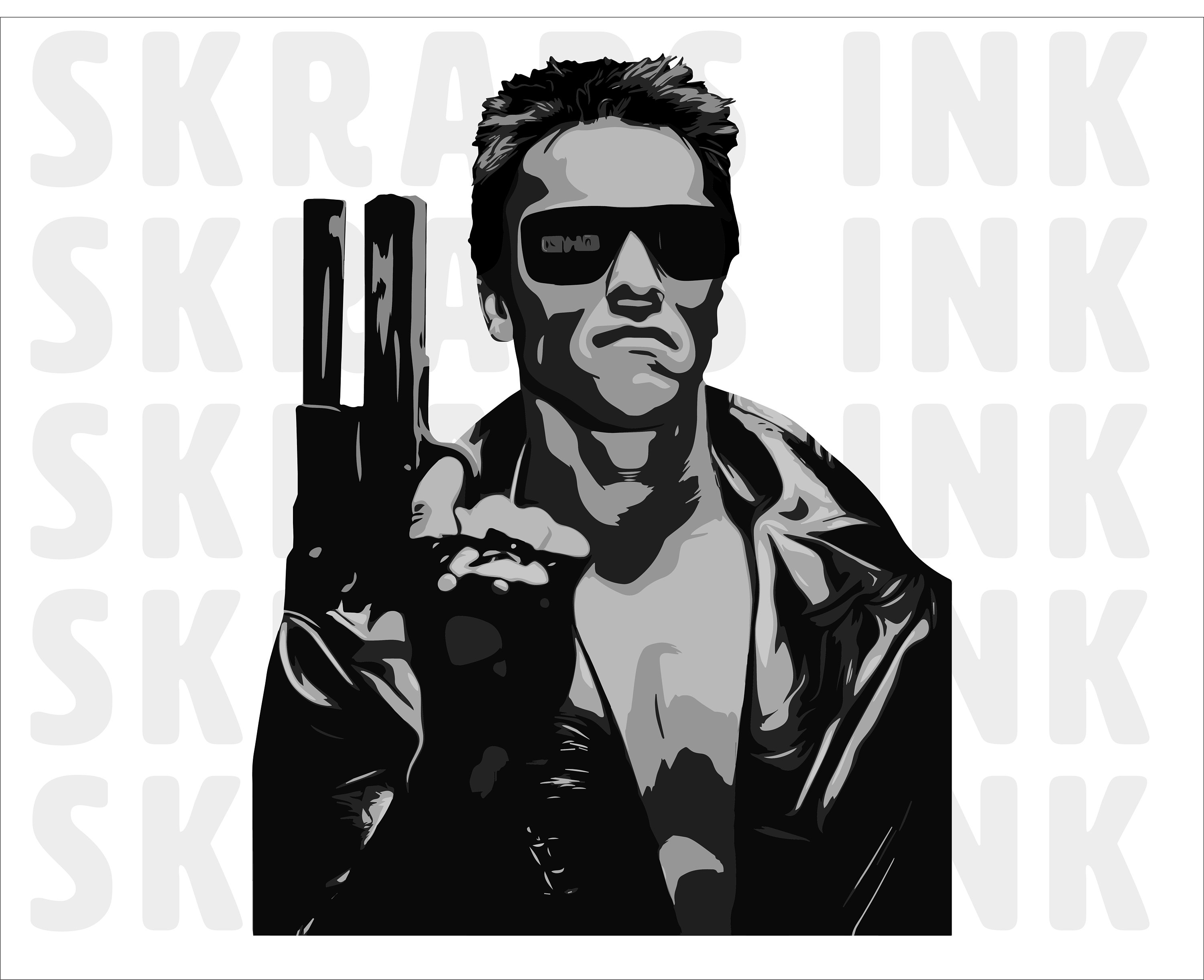 Terminator SVG PNG AI Instant Download Files - Etsy UK