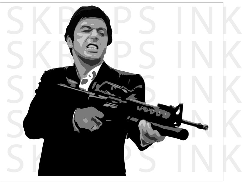 Tony Montana SVG | PNG | AI Instant Digital Download - Etsy