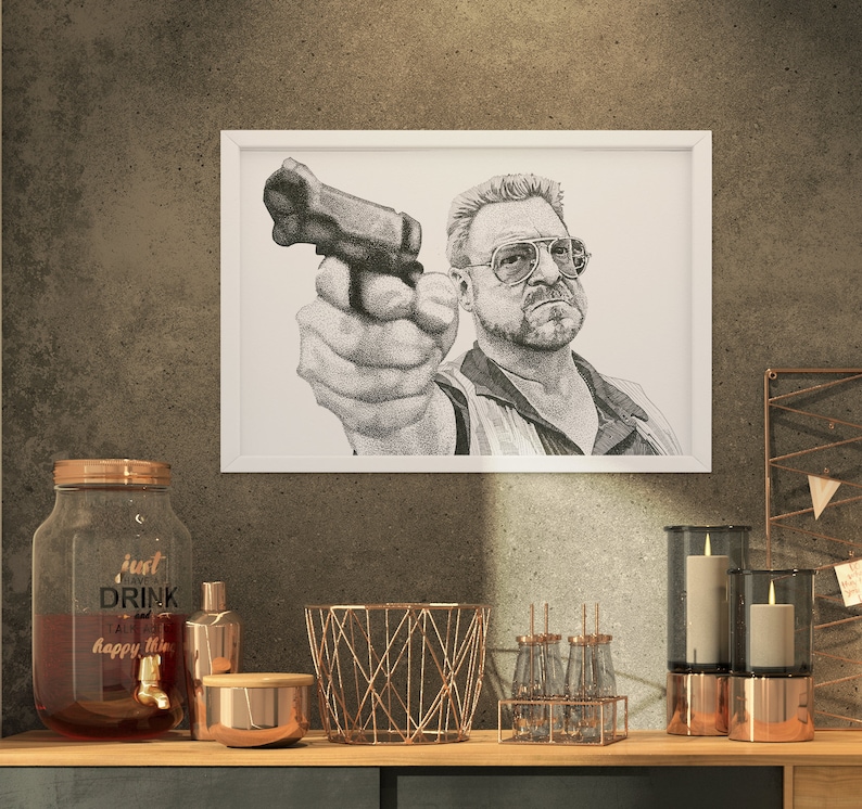 PRINTABLE Walter Sobchak Big Lebowski Digital Illustration - Etsy