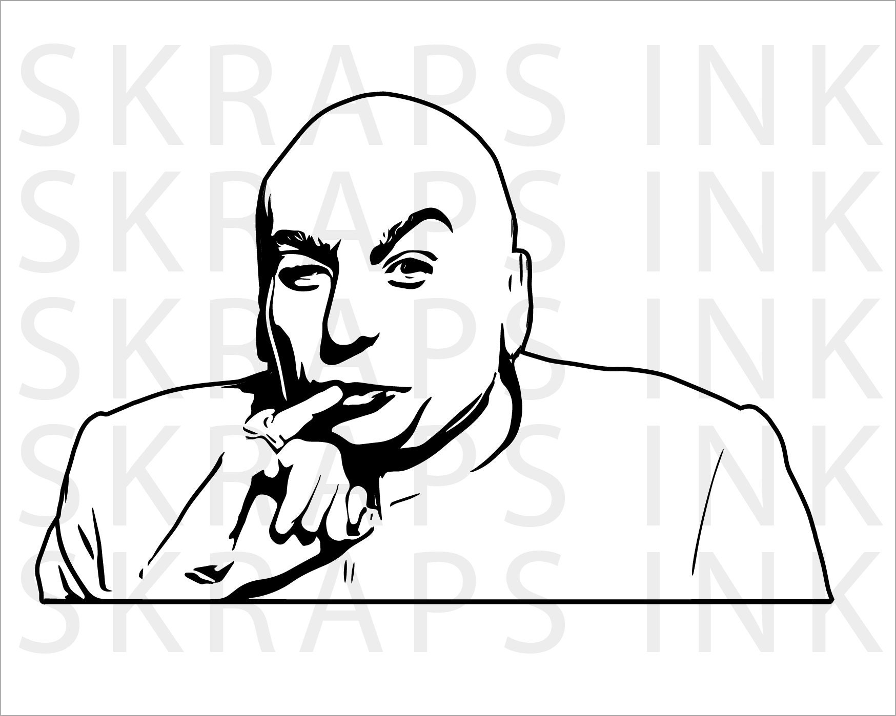 Dr Evil SVG PNG AI Instant Download Files - Etsy