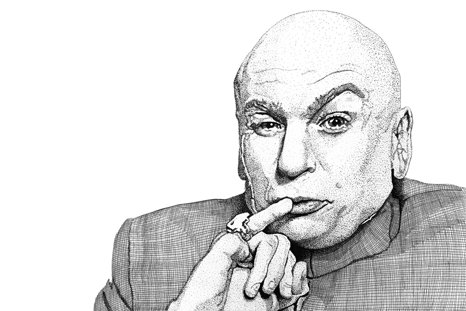 Dr. Evil Austin Powers Digital Illustration Print - Etsy