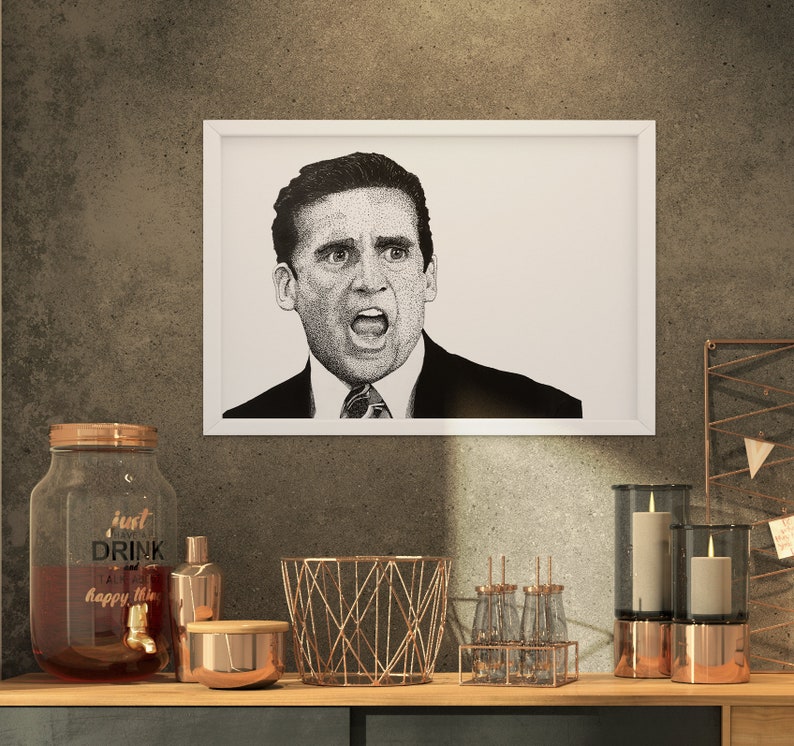 PRINTABLE Michael Scott the Office Digital Illustration Download Files ...