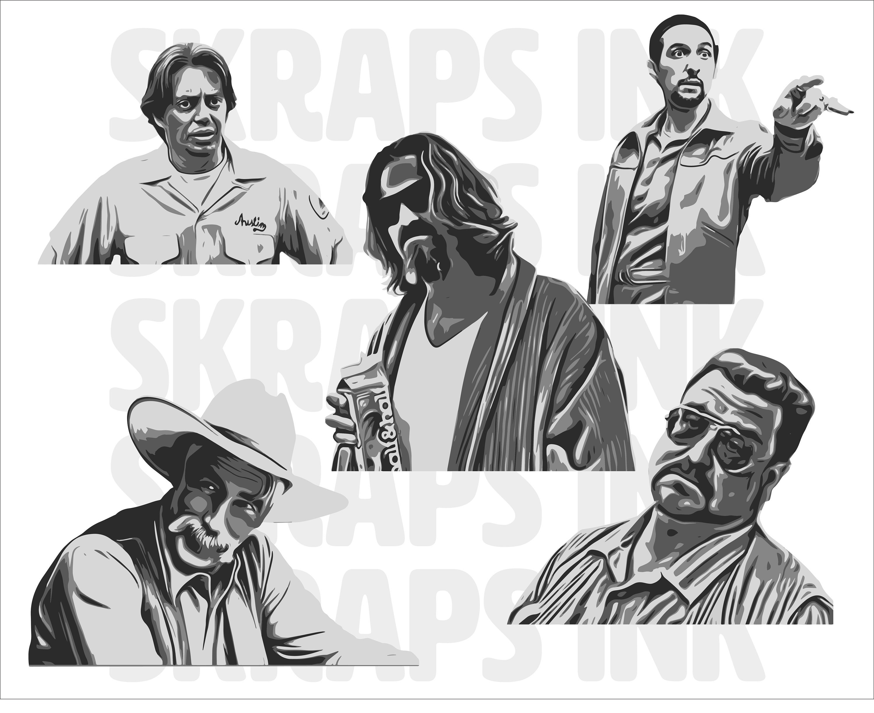 Big Lebowski Bundle SVG | PNG Instant Digital Download Files - Etsy UK