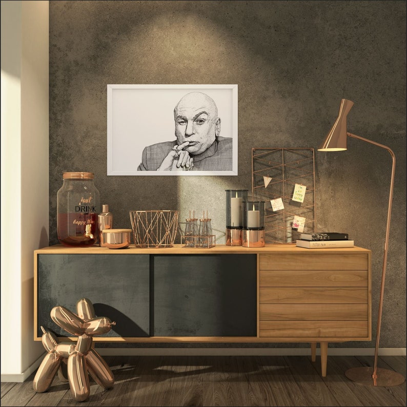 PRINTABLE Dr Evil Austin Powers Digital Illustration Download File - Etsy