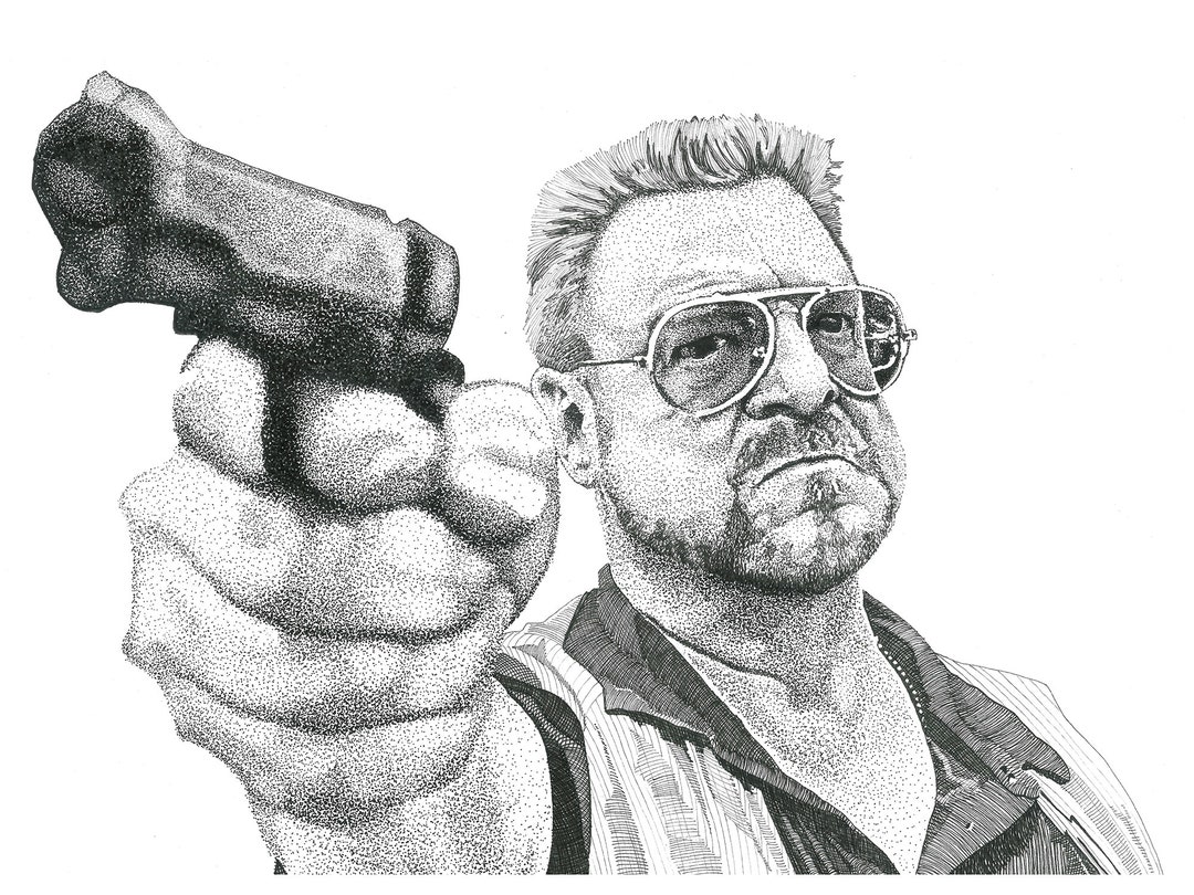 PRINTABLE Walter Sobchak Big Lebowski Digital Illustration Download ...