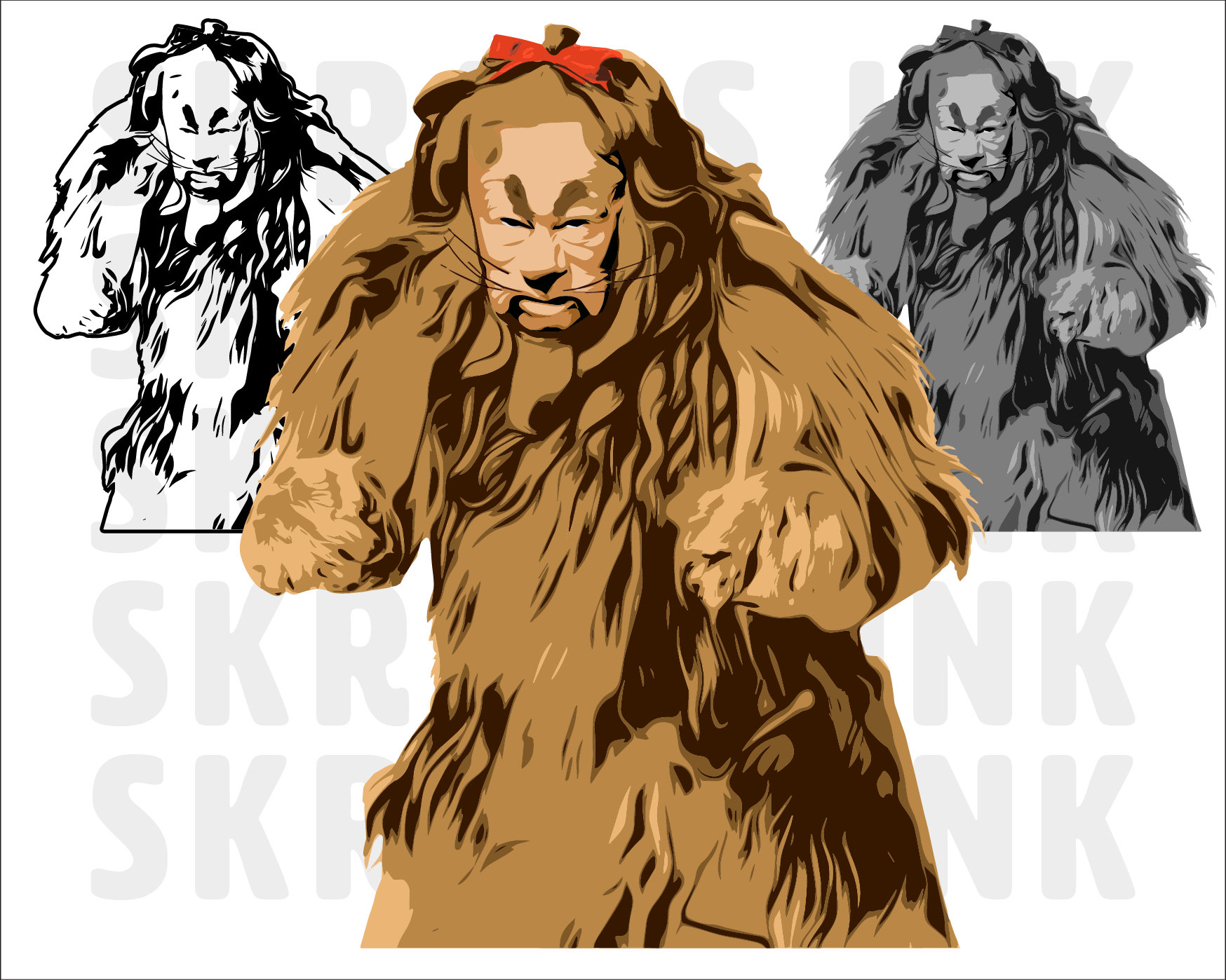 Wizard Of Oz Lion Clipart Cowardly Lion Illustration Tapestry By