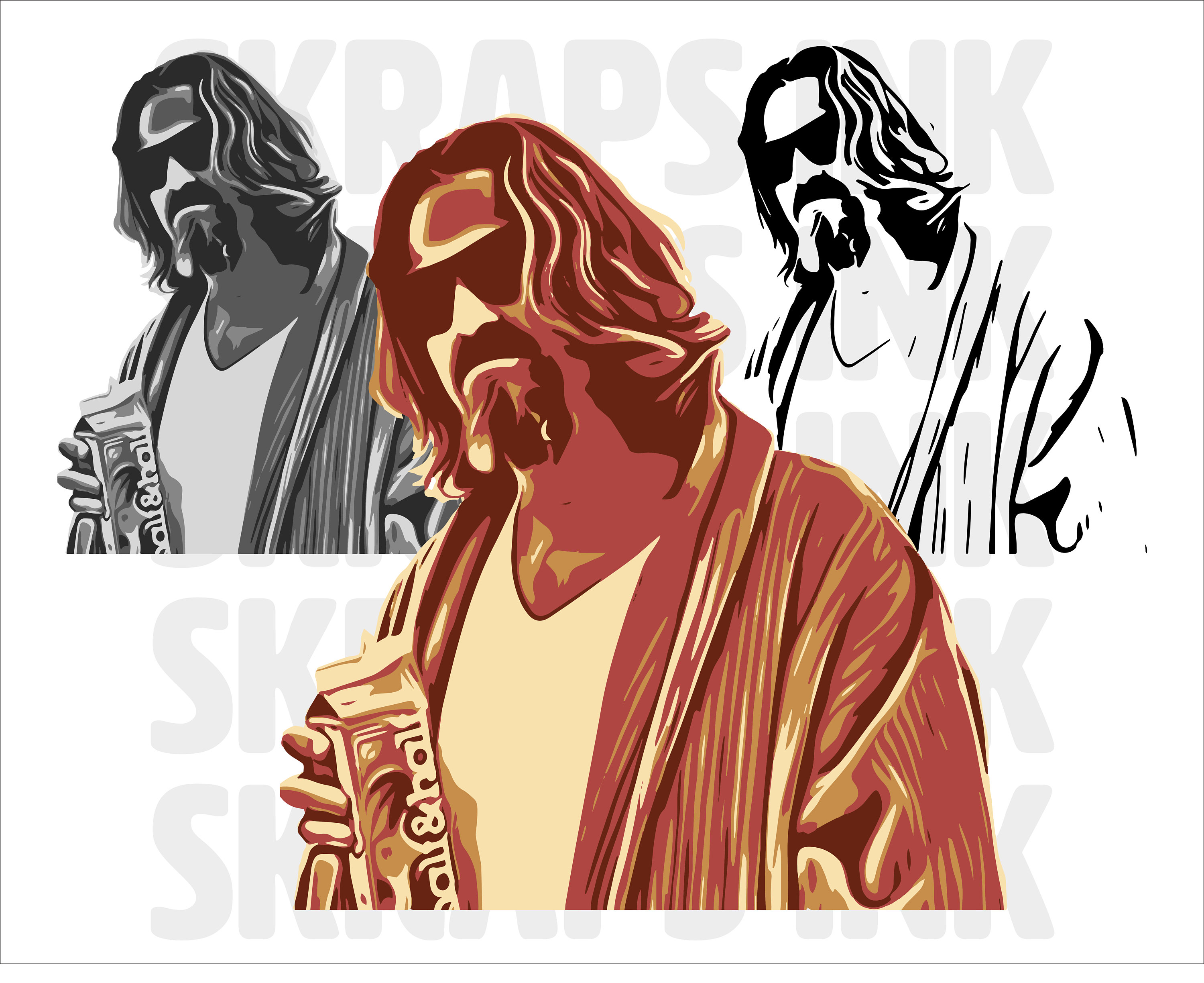 Big Lebowski the Dude SVG | PNG | AI Instant Digital Download - Etsy Canada
