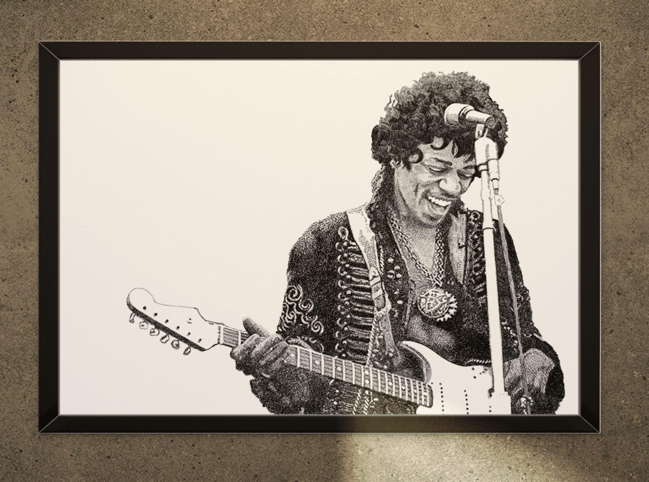 PRINTABLE Jimi Hendrix Digital Art Illustration Download Files - Etsy