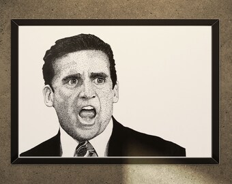 PRINTABLE Michael Scott the Office Digital Illustration | Etsy